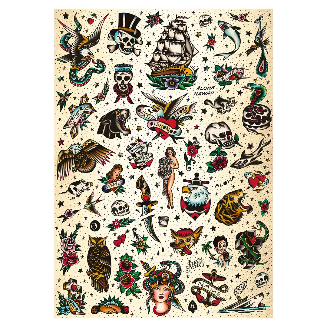 Flash Art De Sailor Jerry STEEN JONES X SAILOR JERRY FLASH SET (10)